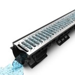 Sloped Plastic Channel Drain Packages | Driveway Channel Drain