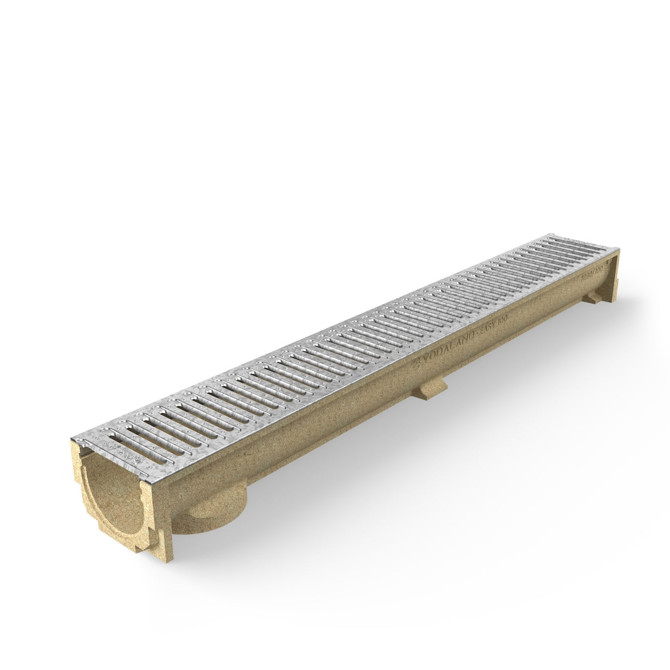 EASY 100 polymer channel drain with galvanised grate, A15