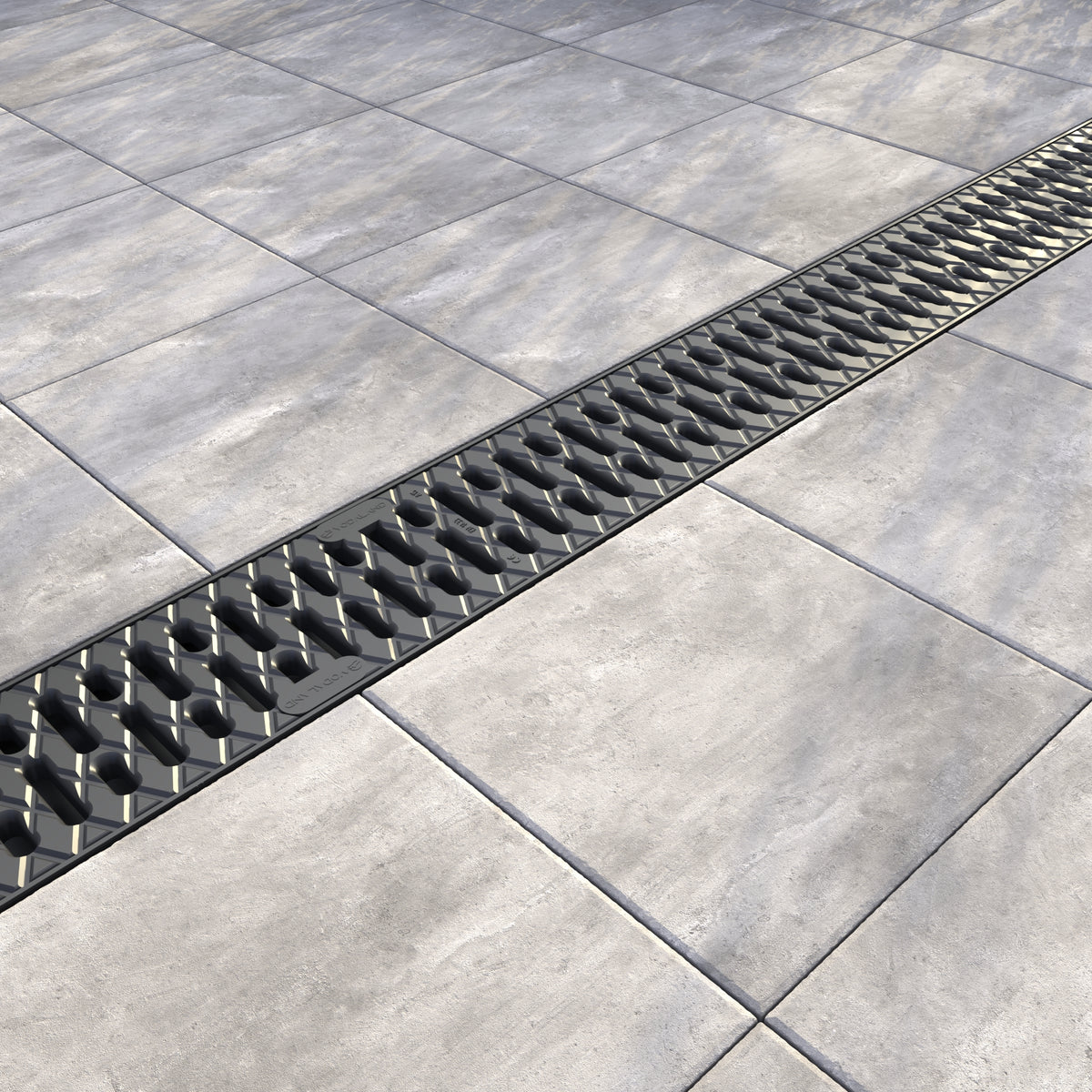 EASY Low Plastic Channel Drain With Plastic Grate, A15 | Vodaland