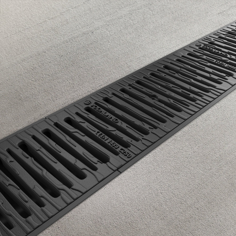 200mm Wide Drainage Channel With Cast Iron Grate Package