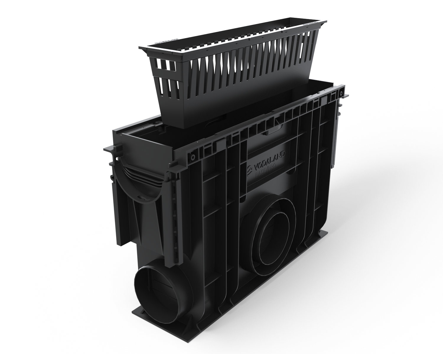 DN100 Plastic Sump Unit With Silt Basket For Channel Drain