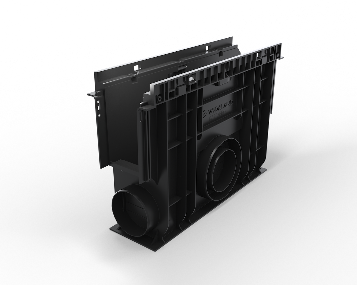 DN100 Plastic Sump Unit With Silt Basket For Channel Drain