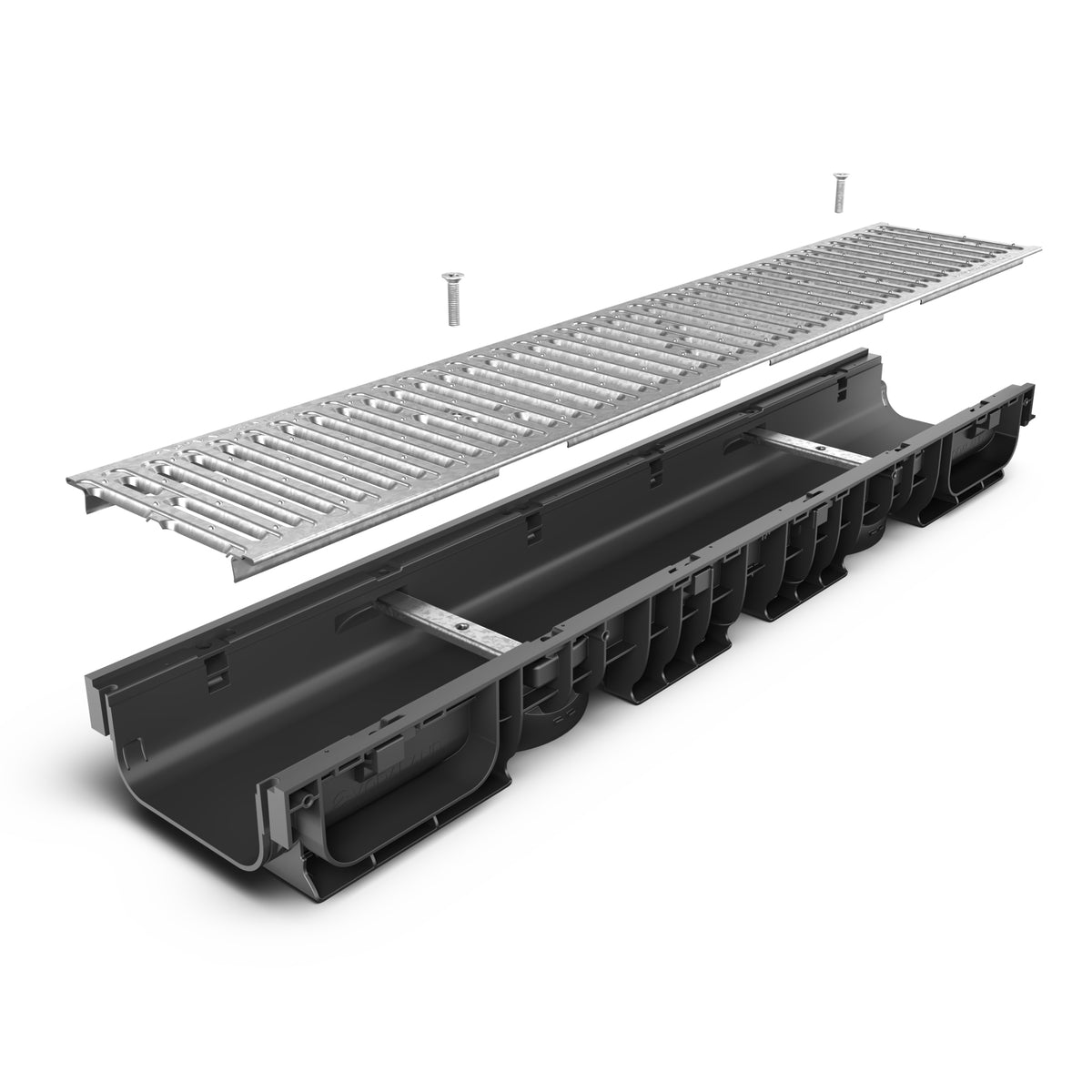 150mm Wide Drainage Channel With Galvanised Steel Grate Package