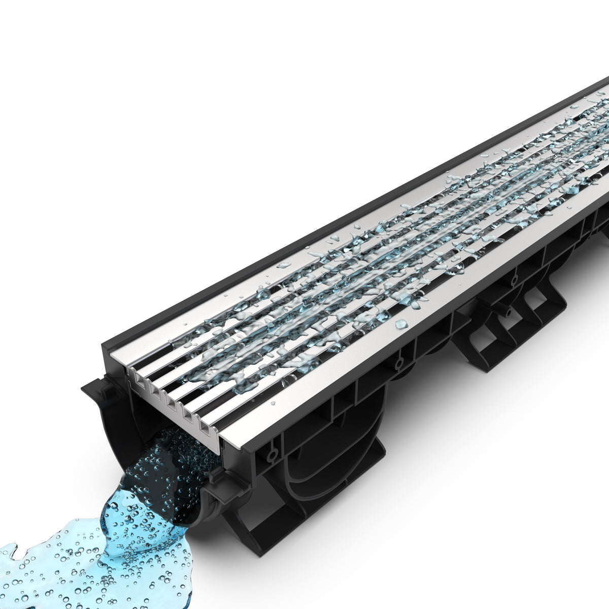 DN100 HeelSafe stainless grate drainage channel package