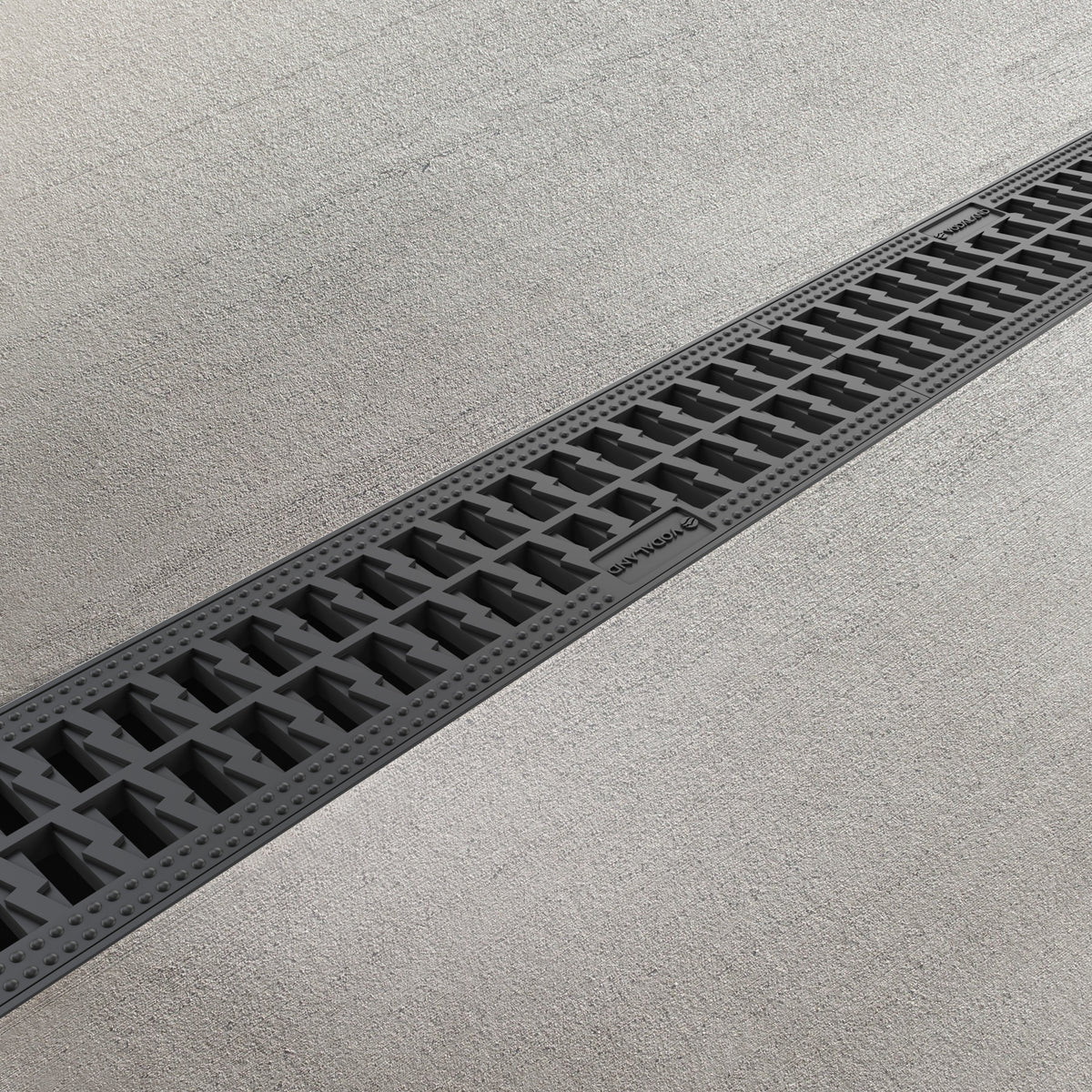EASY 1 Slim drainage channel kit with plastic grate, A15