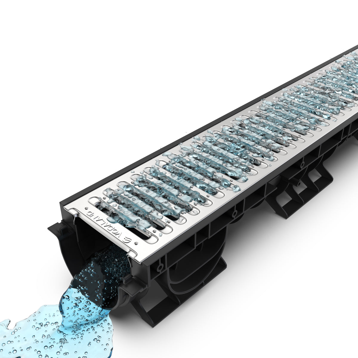 DN100 Galvanised steel grate drainage channel package