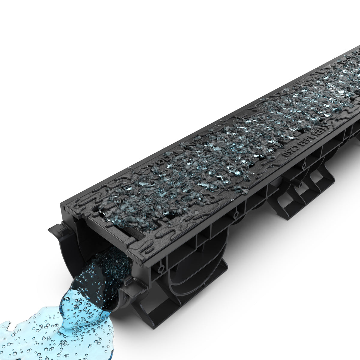DN100 Cast iron grate drainage channel package
